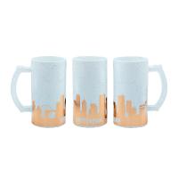 China 480ml Capacity electroplated finish laser decal fired souvenir coffee mug for souvenir shop for sale