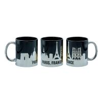 China 330ml Souvenir coffee mug with laser decal fired memorable for cultural and tourism creative store for sale
