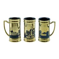 China 580ml Souvenir mug with electroplate and decal fired Dia 8.7*9cm 16.2cmH memorable for tourist attractions for sale