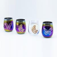 China 420ml Souvenir cup with rainbow-colored electroplated and decal fired for collectible items customer for sale