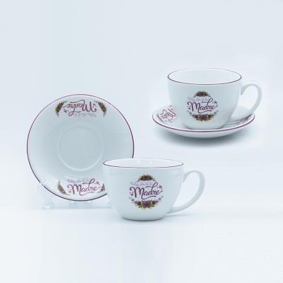 China Color rim and decal fired white tableware with Mothers Day for sale