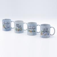 China Mothers Day 330 ml Mug with marble glaze and decal paper fired for mothers for sale