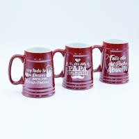 China Lightning electroplating ceramic tankard with laser silver foil decal firing for sale