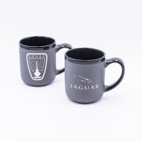 China Unique 520ml Dia 9.5*6.7cm 11cmH Branded U Shapede Coffee Mugs With Sandblasting For Gift Stores for sale