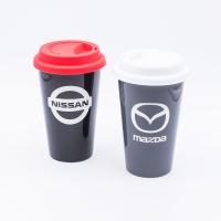 China Branded Coffee Mugs Single Color Glaze Sandblasting For Souvenir Store for sale