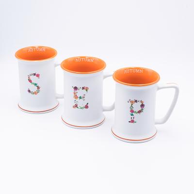 China Spring Coffee Mug Decal Fired Two Tone Collectible Coffee Cup OEM 550ml Capacity For Retail And Specialty Shops for sale