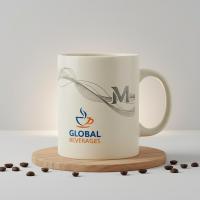 China Laser Engraved and Decal Fired Branded Coffee Mug with 370ml Capacity for Custom Promotional Use for sale