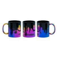 China 330ml Souvenir Coffee Mug With Laser Decal Fired Memorable For Cultural And Tourism Creative Store for sale