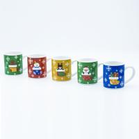 China High Temperature Decal Fired Christmas Coffee Mugs Bulk Ceramic Design For Holiday Celebrations for sale