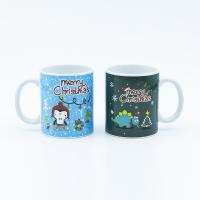 China 330ml ODM Christmas Mug With Decal Fired And Two Tone Ceramic Design For Holiday Celebrations for sale