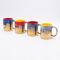 China 330ml Branded Coffee Mugs With Electroplating Customizable For Customized Gift Shop for sale