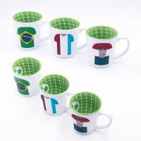 China Souvenir Coffee Mug Combining Unique Decal Fired Design Sports Fans for sale