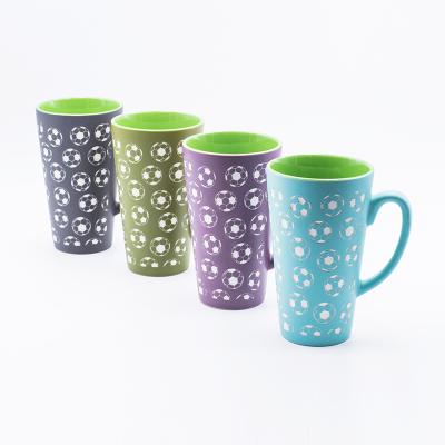 China Souvenir Coffee Mug Combining Unique Decal Fired Design Sports Fans for sale