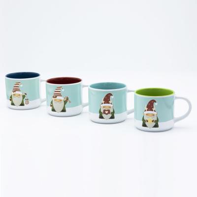 China Decal Fired Christmas Mug Bulk Sale Ceramic Design For Holiday Celebrations for sale