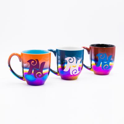 China Branded Coffee Mugs With Electroplating Customizable For Customized Gift Shop for sale