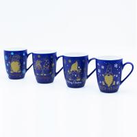 China Decal Fired Ceramic Custom Christmas Cups Bulk For Holiday Celebrations for sale