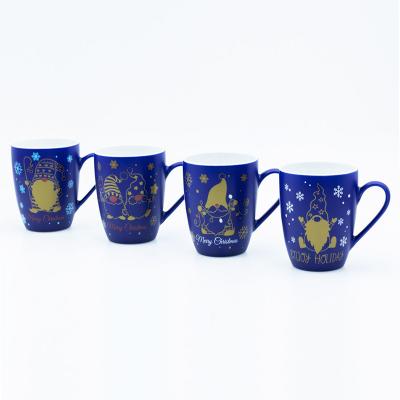China Decal Fired Ceramic Custom Christmas Cups Bulk For Holiday Celebrations for sale