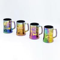 China Father's Day beer cup With Gradient Electroplating and decal fired for sale