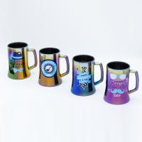 China Father's Day beer cup With Gradient Electroplating and decal fired for sale