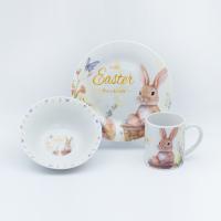 China 230ml Decal Fired Easter Mug Bulk Souvenir Dinnerware Set with Customizable Designs for sale