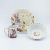 China 230ml Decal Fired Easter Mug Bulk Souvenir Dinnerware Set with Customizable Designs for sale