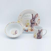 China 230ml Decal Fired Easter Mug Bulk Souvenir Dinnerware Set with Customizable Designs for sale