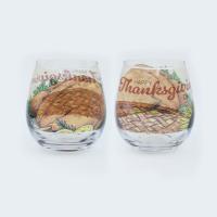 China Glass Material Thanksgiving Mug with Decal Fired Customizable Design for sale