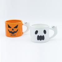 China Ceramic Halloween Mug with Decal Fired Design and Special Handle for Gift Stores for sale