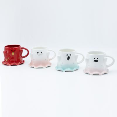 China Ceramic Halloween Coffee Mug with Customizable Designs and Food Safety Certification for Gift Stores for sale