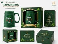 China Decal Fired St Patrick'S Day Cups Wholesale Dia 8.3*13.7 Cm 10.3 Cm H 700 Ml For Tourist Attractions for sale