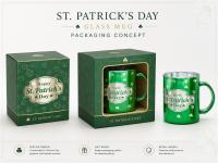China St. Patrick’s Day Green Electroplated Glass Mug Collection for sale