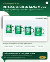 China St. Patrick’s Day Green Electroplated Glass Mug Collection for sale