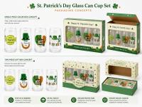 China St. Patrick’s Day Can-Shaped Glass Tumbler for sale