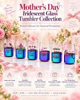 China Custom Mother’s Day Iridescent Glass Tumbler Collection for sale