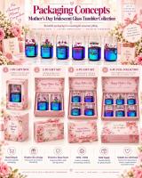 China Custom Mother’s Day Iridescent Glass Tumbler Collection for sale