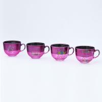 China Magenta Electroplated Mother's Day Glass Mug Collection for sale