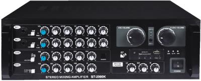 China Karaoke Professional Power Amplifier For Music Clubs And Entertainment Rooms. Analog AB-Class Multimedia Amplifier Equipped With Bluetooth, MP3, And Remote Control. for sale