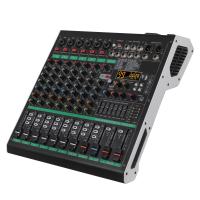 China 8 Channel Professional Mixer Digital Sound Processing Bluetooth Streaming Low-Noise Mic Preamps for sale