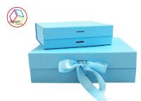 China Luxury Fancy Paper Gift Box Cube Shape with Silk Ribbon Custom Size 500pcs for sale