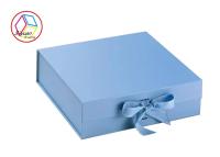 China Luxury Fancy Paper Gift Box Cube Shape with Silk Ribbon Custom Size 500pcs for sale