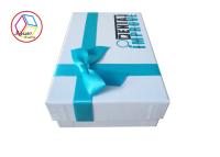 China Custom Cardboard Gift Boxes Two Color Printing Silk Insert Stain Fabric for sale