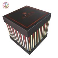 China Custom Square Cardboard Gift Boxes Foldable Design 500pcs Minimum Order for Birthday Packaging for sale