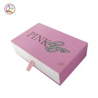 China Pink Fancy Paper Gift Box , Slide Open Gift Boxes UV Coating Feature for sale
