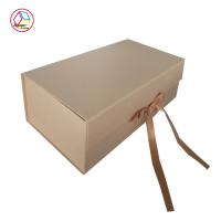 China Custom Satin Ribbon Tie Closure Gift Box Recyclable ISO9001 1000000pcs Supply for sale
