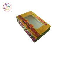 China Custom White Cardboard Gift Box with PVC Window CMYK Offset Printing 500pcs MOQ for sale