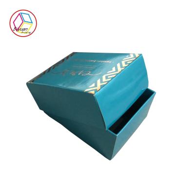 China Navy Color Fancy Cardboard Gift Boxes Gold Foil Stamping OEM Custom 1.5-3mm Thickness for sale