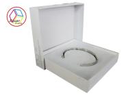 China Small Silver Ring Jewelry Gift Box Surface Treatment Matt Lamination for sale