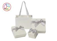 China Personalized Jewelry Paper Gift Box For Ring Ear Stud White Pearl Color for sale