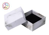 China White Marble Jewelry Box With Foam Insert Surface Treatment Matt Lamination for sale