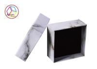 China White Marble Jewelry Box With Foam Insert Surface Treatment Matt Lamination for sale